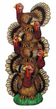 #1894 Stack of Turkeys 9 1-4" – CeramicShop.com
