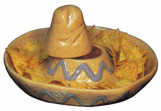 #816 Sombrero Chip & Dip 11 1-2" X 5 1-2" – CeramicShop.com