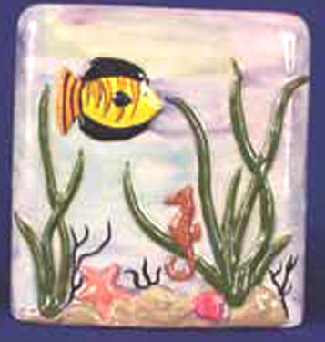 S1457 Tropical Fish Tissue Holder 6"h Ceramic Mold – CeramicShop.com